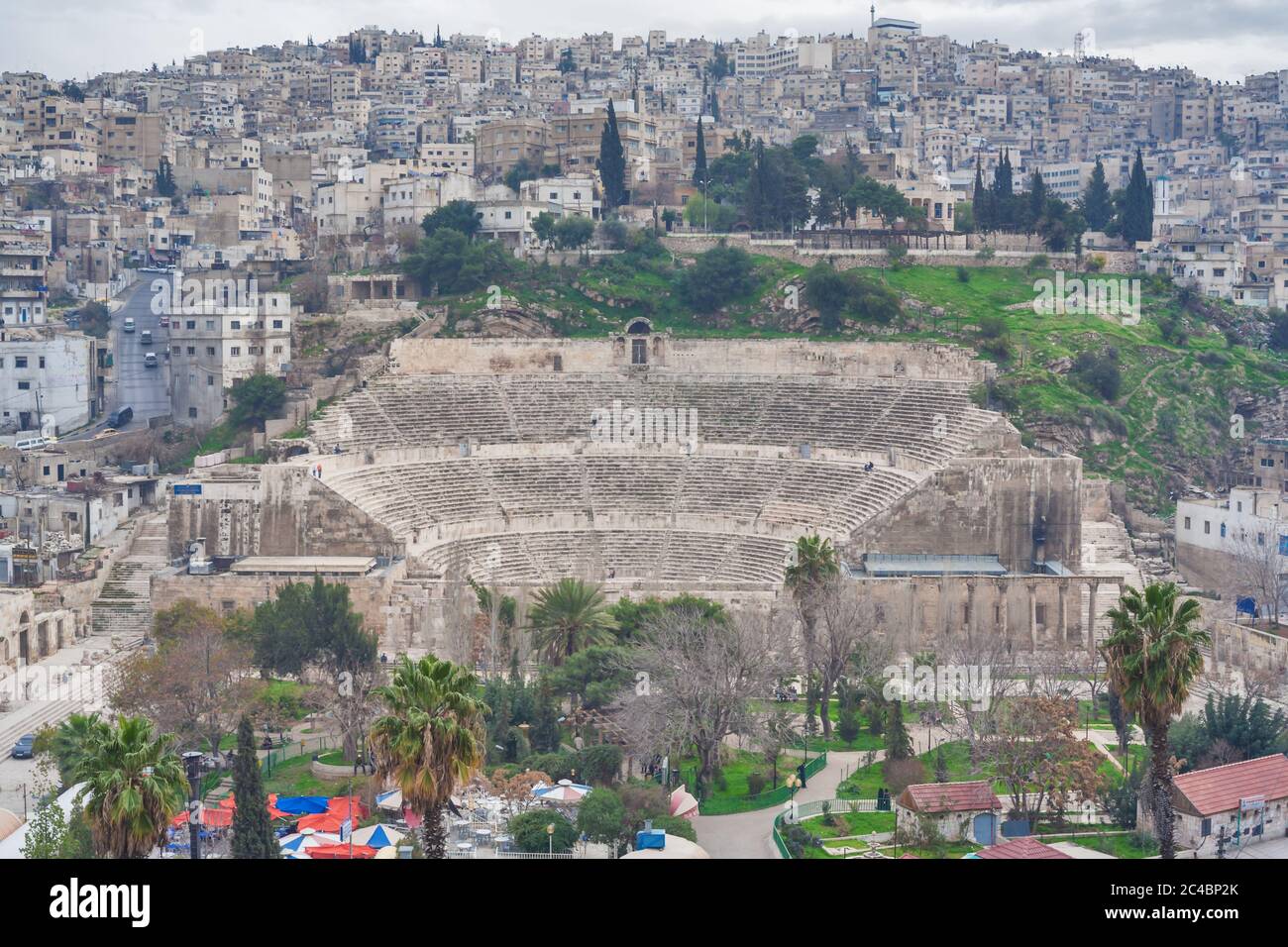 Roman amphitheater, 2nd century, Amman, Jordan Stock Photo - Alamy