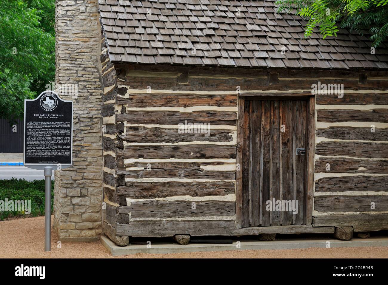 John Neely Bryan Cabin, Dallas, Texas, USA Stock Photo - Alamy