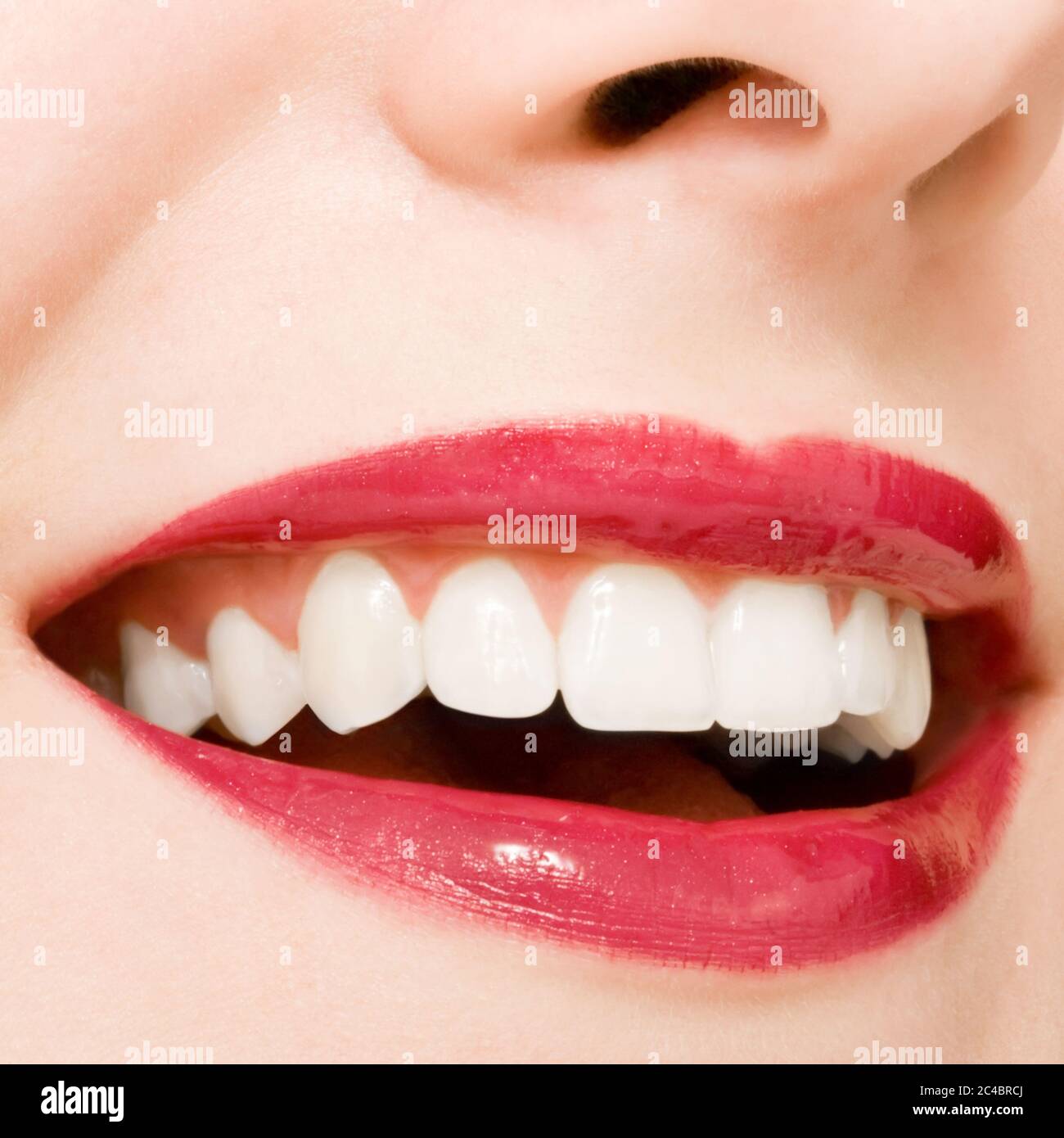 Perfect smile and healthy white natural teeth, happy smiling for dental ...
