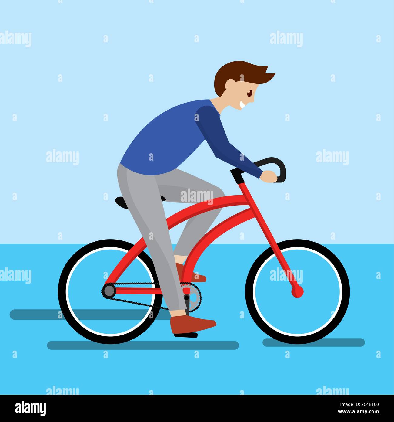 Man in a bike Stock Vector Image & Art - Alamy