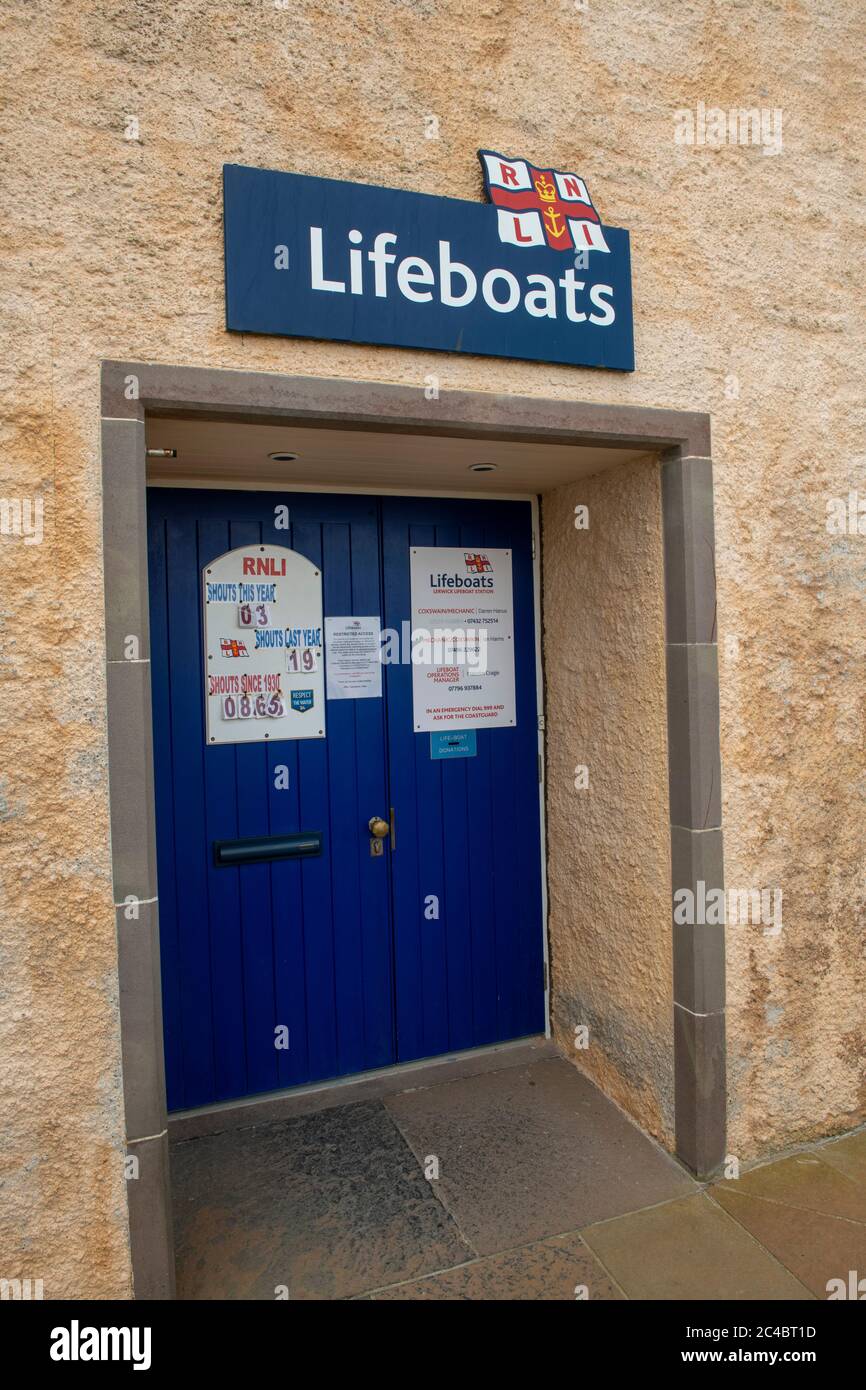 Lerwick RNLI Lifeboat station Shetland and the life boat Michael and ...