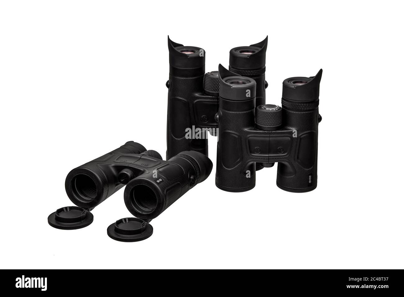 Modern binoculars isolate on white background. Surveillance device ...