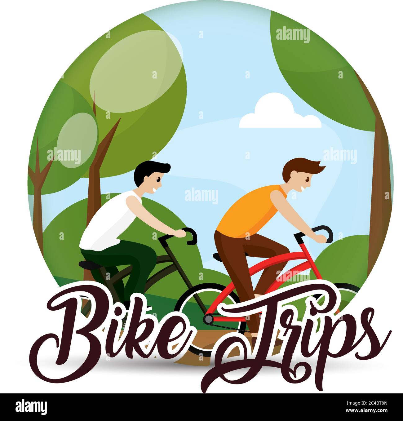 Men in a bike Stock Vector Image & Art - Alamy
