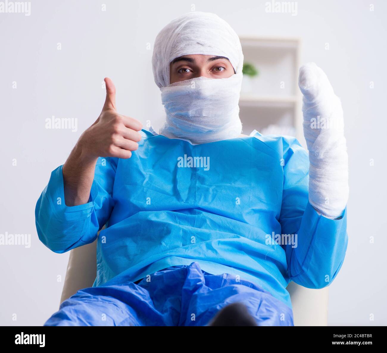 The man suffering from multiple broken bones and fractures Stock Photo ...