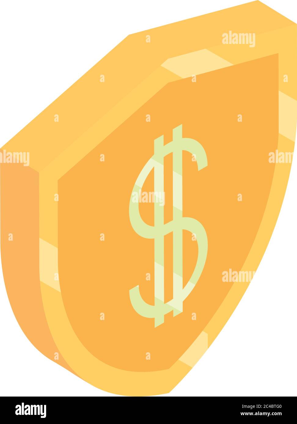 isometric money cash currency saving protection investment isolated on ...