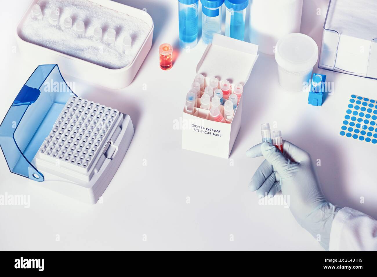 Quick novel COVID-19 coronavirus test kit. 2019 nCoV pcr diagnostics ...