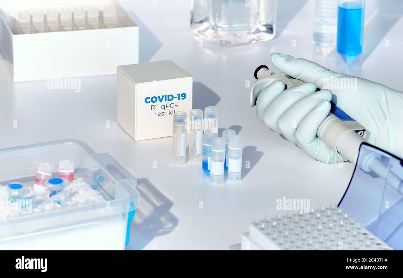 Quick novel COVID-19 coronavirus test kit. 2019 nCoV pcr diagnostics ...
