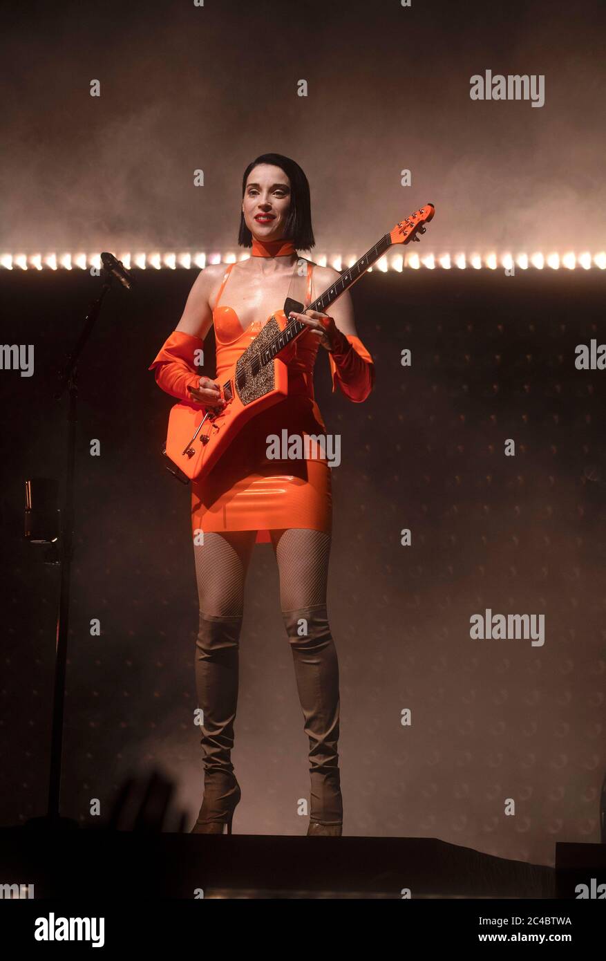 St. Vincent performing at the Flow music and Arts Festival in Helsinki ...
