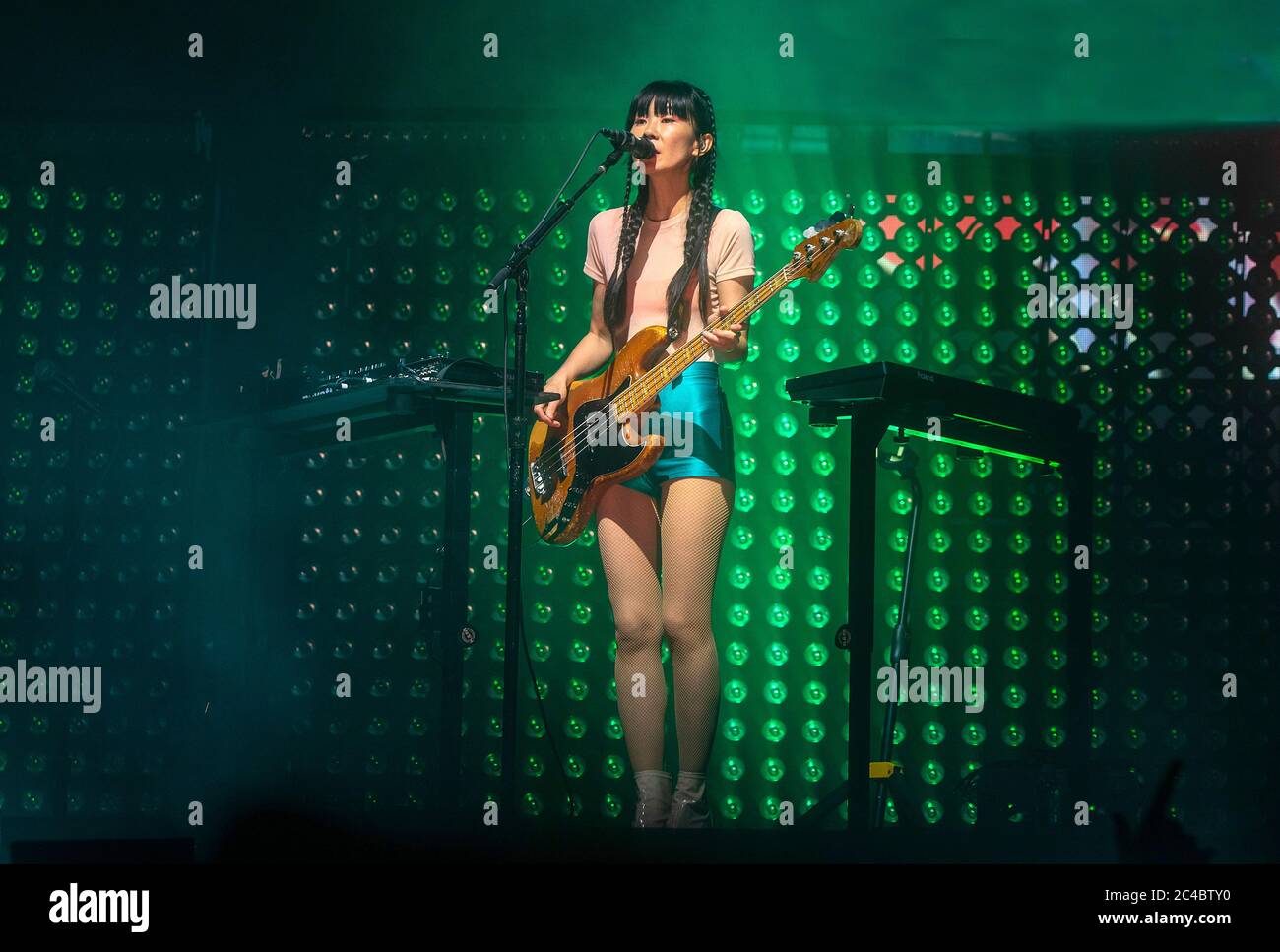 St. Vincent performing at the Flow music and Arts Festival in Helsinki ...