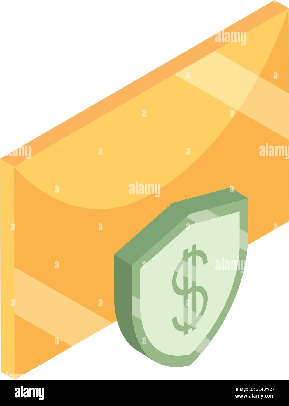 isometric money cash currency business protection isolated on white ...