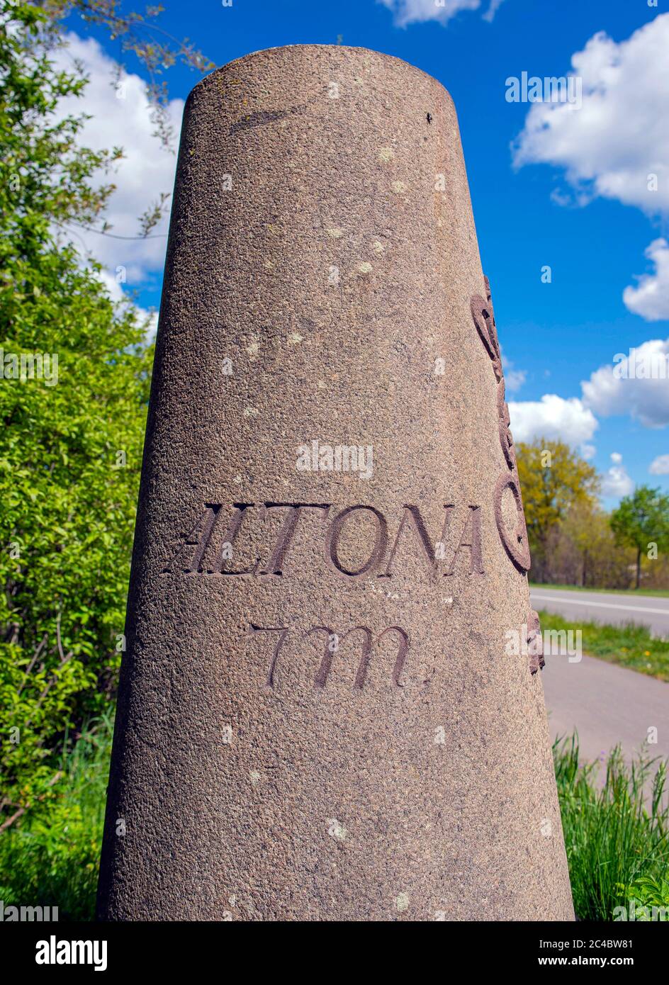 landmark between Altona and Kiel at the country road with the royal ...