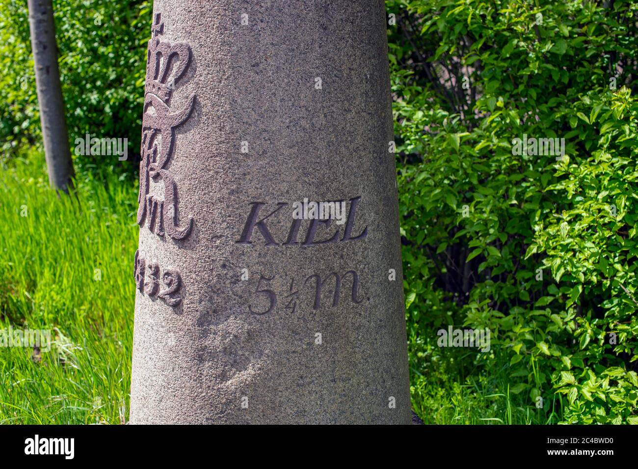 landmark between Altona and Kiel at the country road with the royal ...