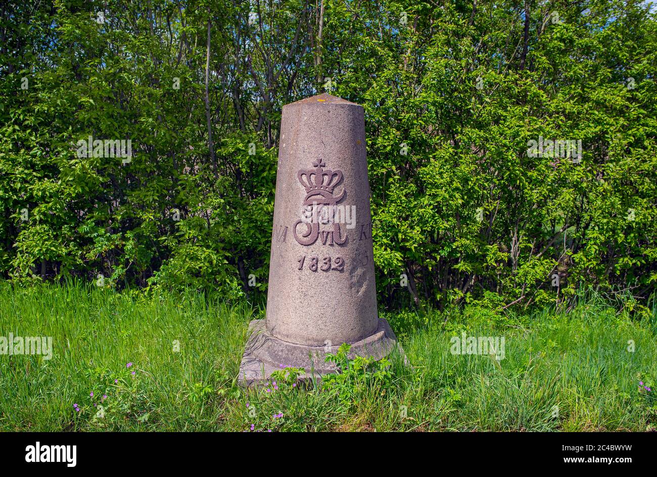 landmark between Altona and Kiel at the country road with the royal ...