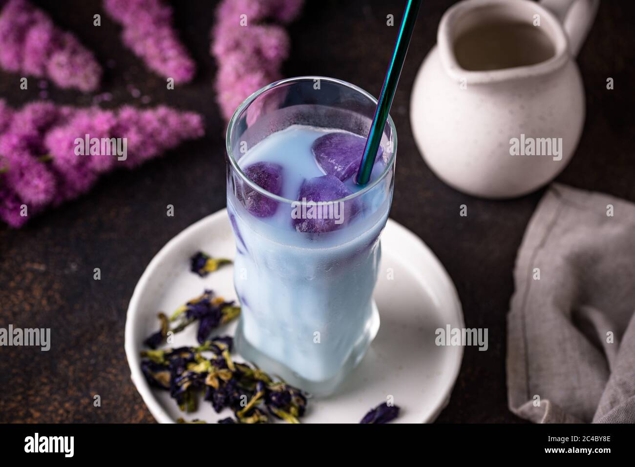 Blue pea tea hi-res stock photography and images - Alamy