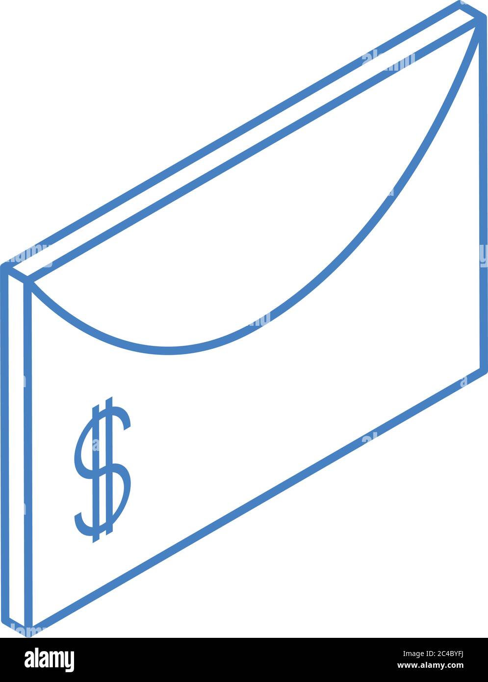 isometric money cash currency envelope financial isolated on white ...