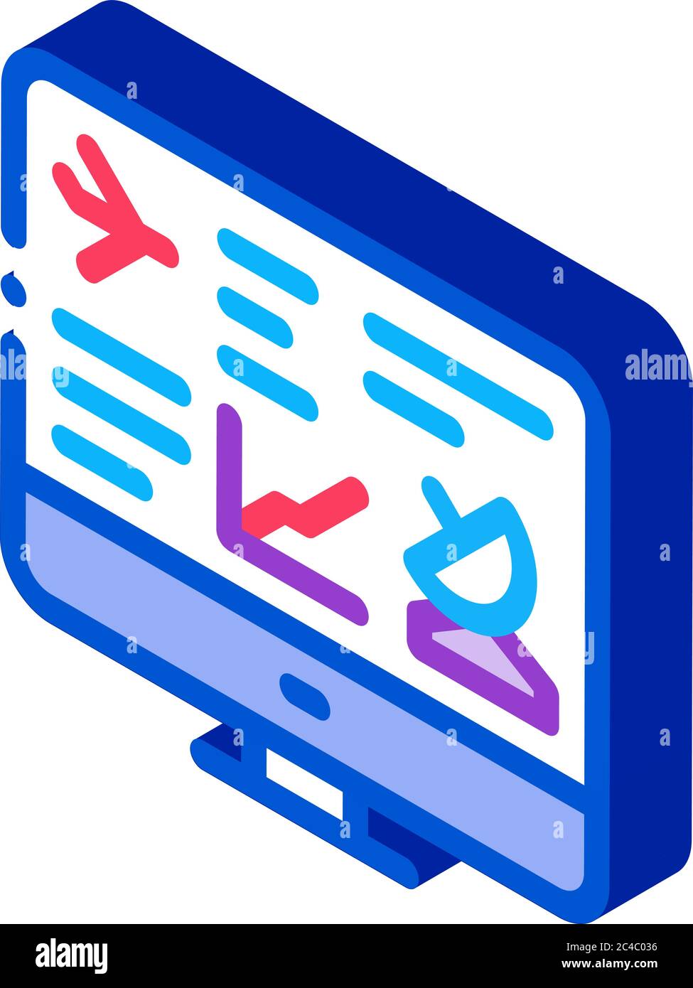 internet air navigation isometric icon vector illustration Stock Vector ...