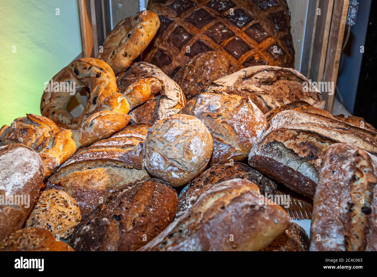 A wide selection of typical German breads on the Rheingau Gourmet ...