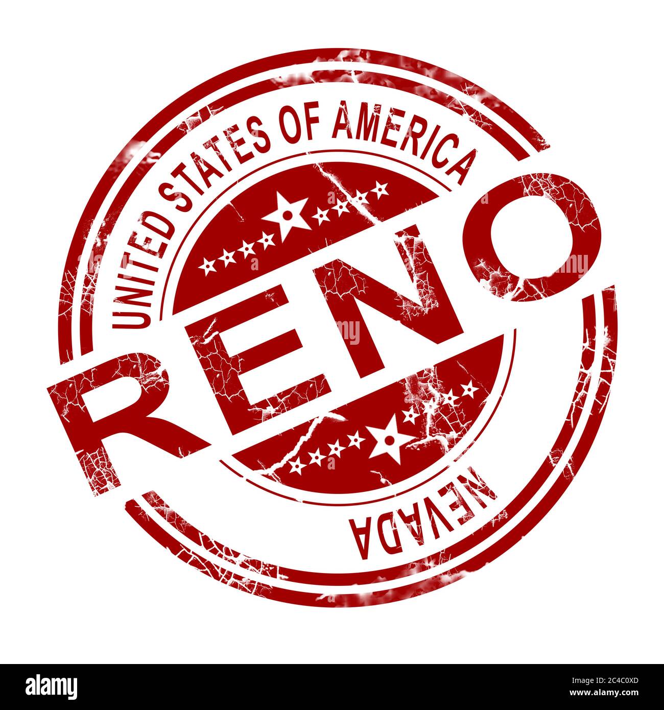 Red Reno with white background, 3D rendering Stock Photo - Alamy
