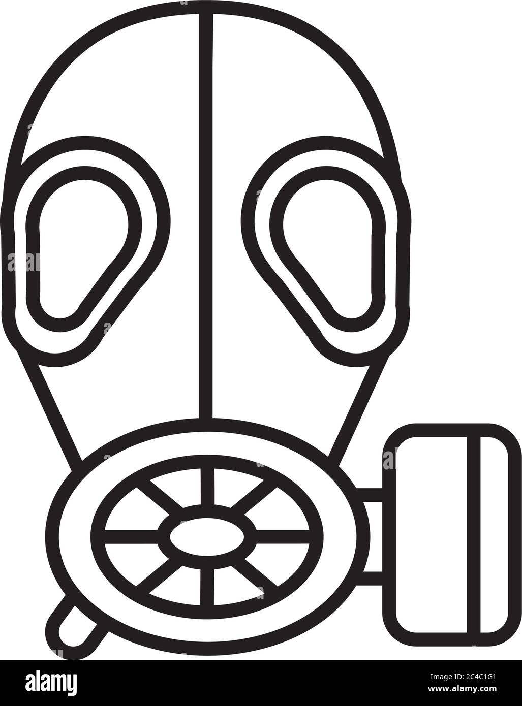 biosafety mask line style icon vector illustration design Stock Vector ...