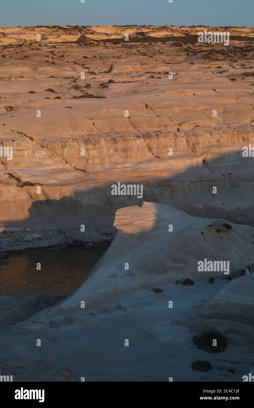 Milos cliff sunset hi-res stock photography and images - Alamy