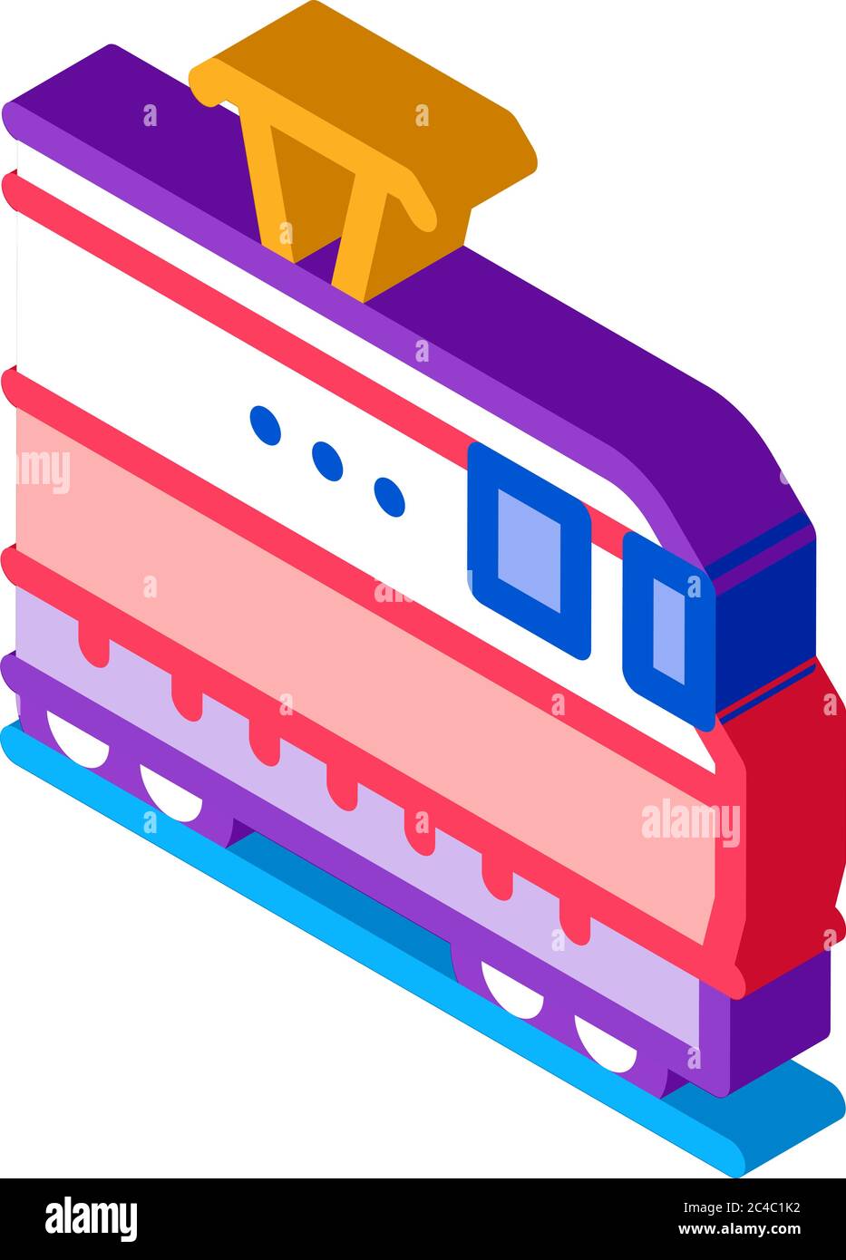 electric train isometric icon vector illustration Stock Vector Image ...