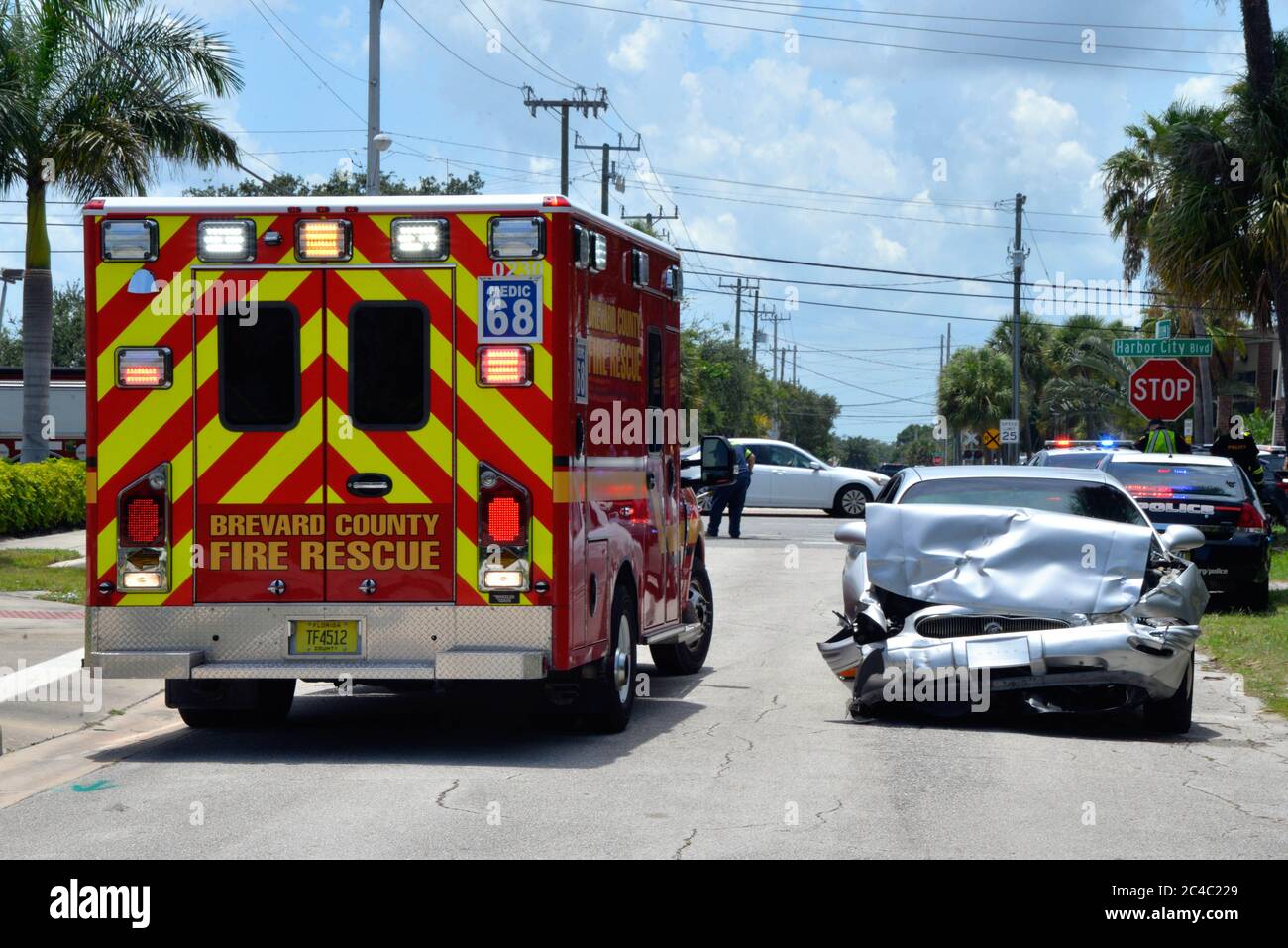 Melbourne, Florida, Brevard County, Florida, USA. June 25, 2020. Rescue ...