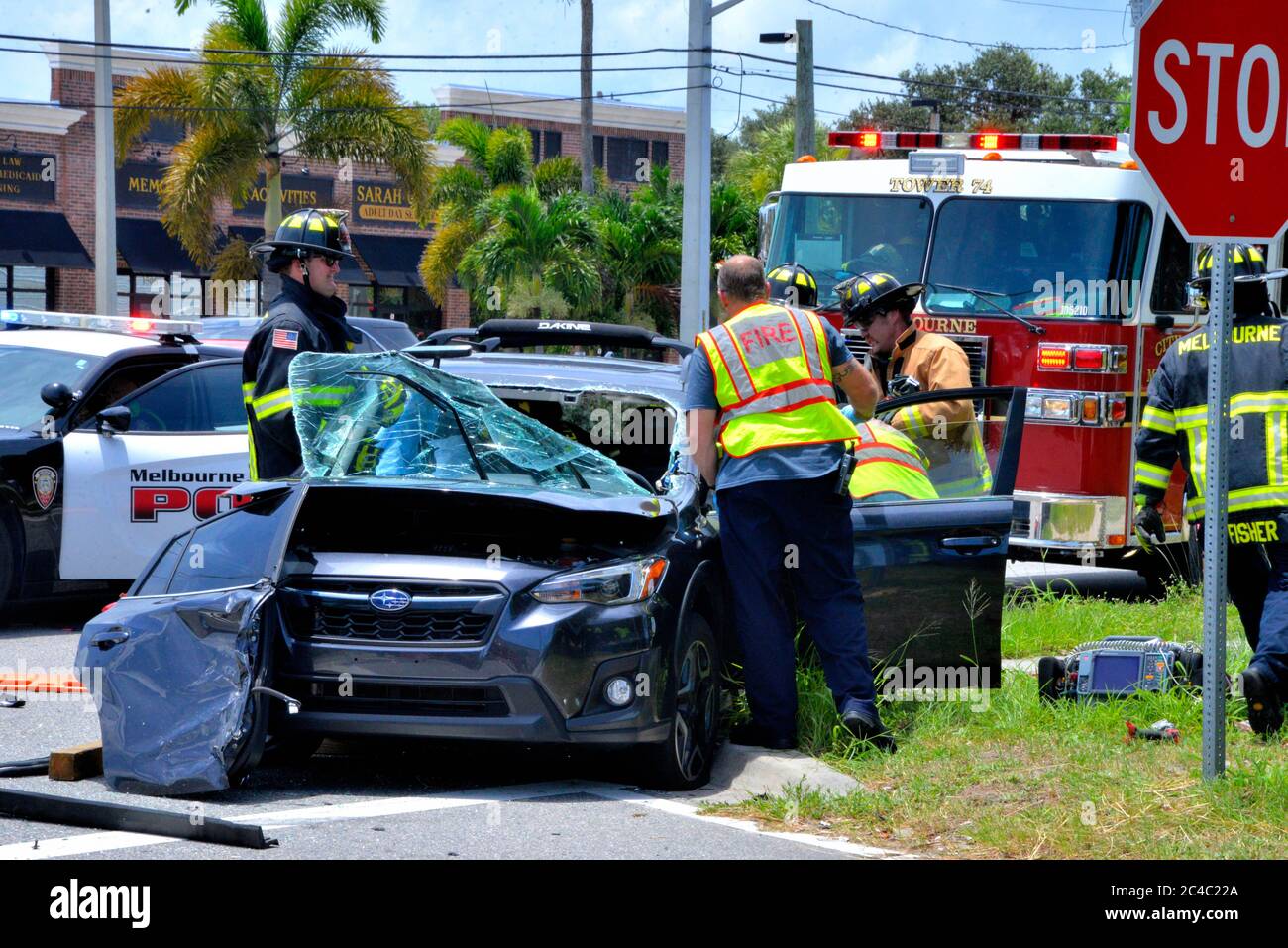 Melbourne, Florida, Brevard County, Florida, USA. June 25, 2020. Rescue ...