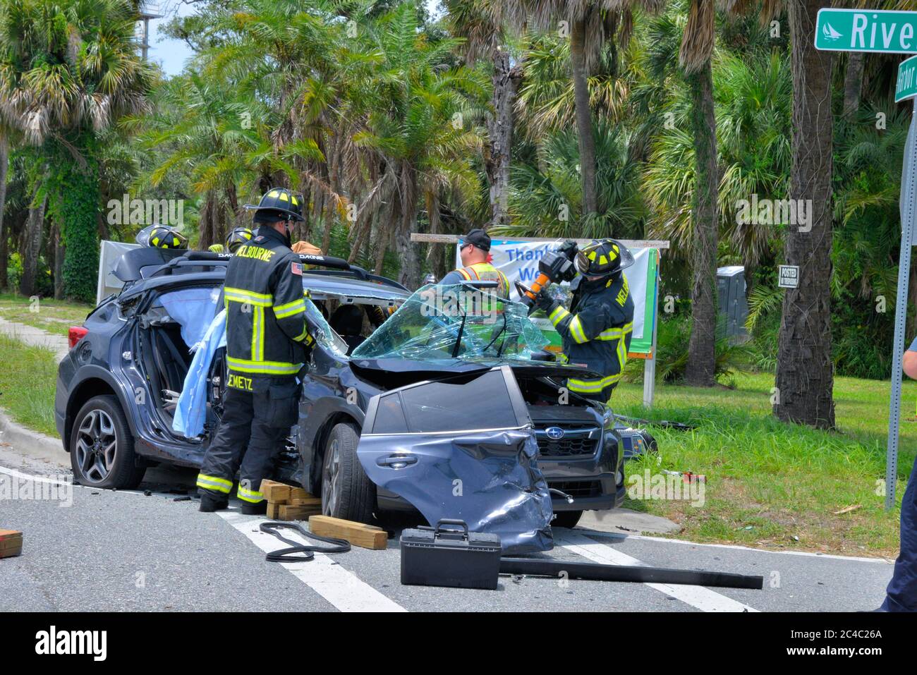Melbourne, Florida, Brevard County, Florida, USA. June 25, 2020. Rescue ...