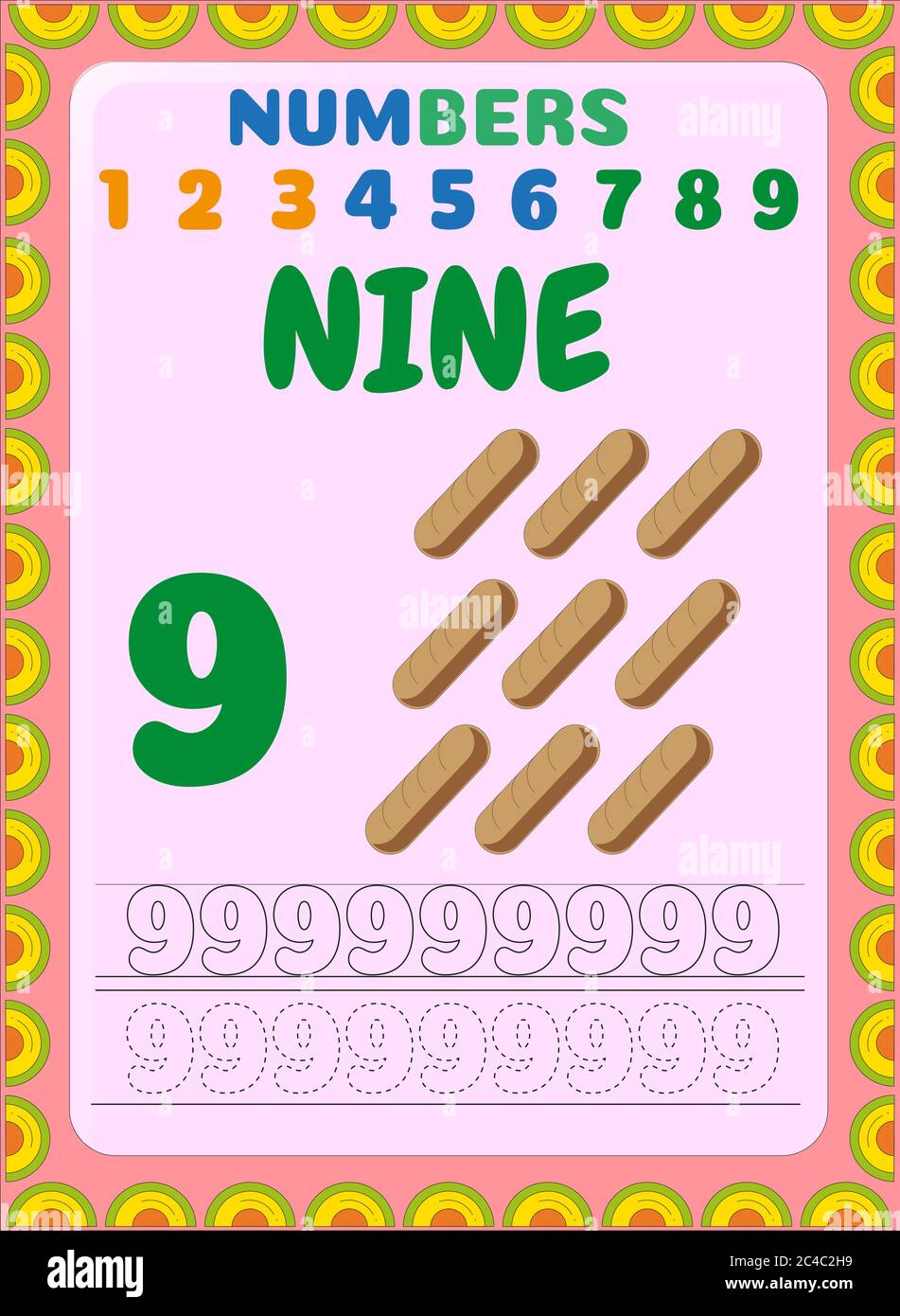 Preschool and toddler math with toast design Stock Vector Image & Art ...