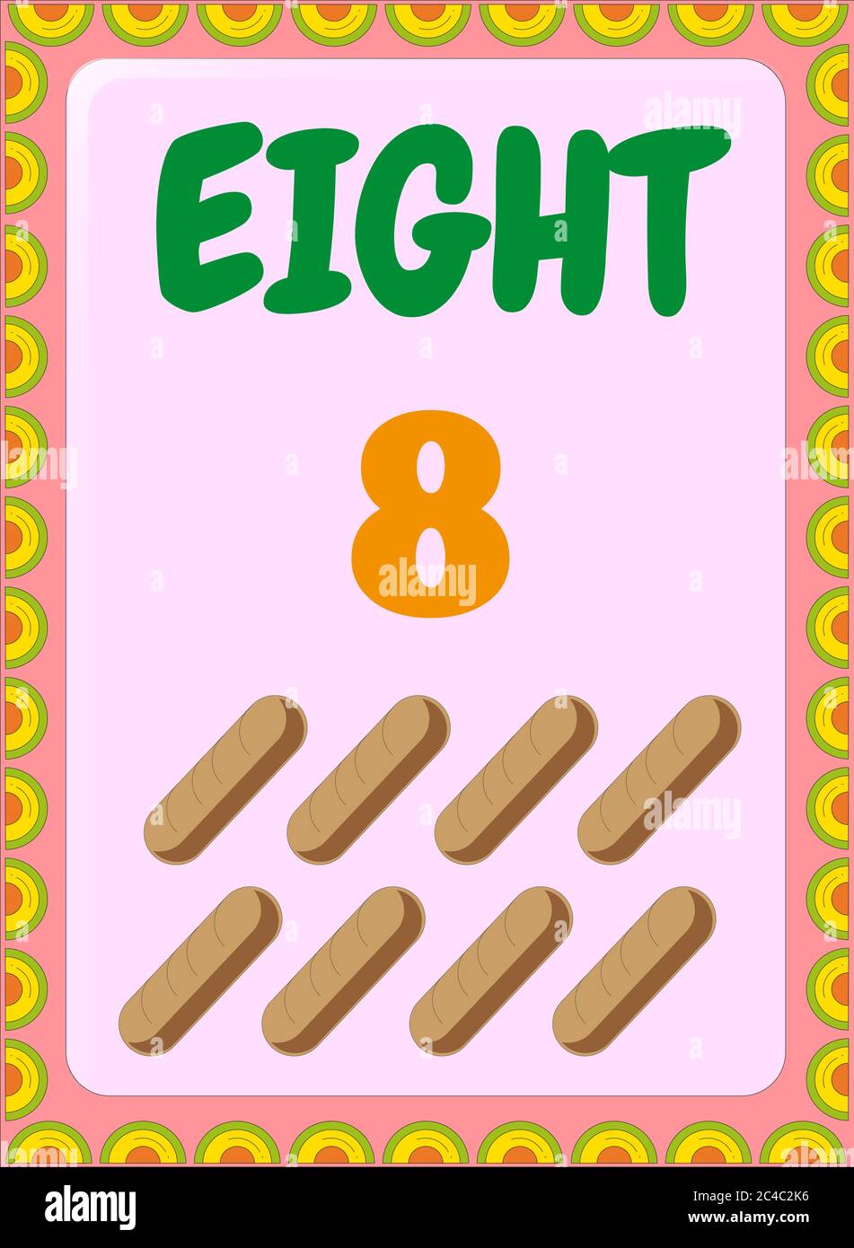 Preschool and toddler math with toast design Stock Vector Image & Art ...