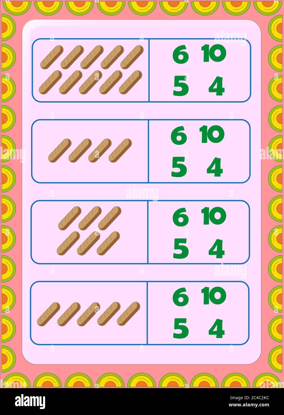 Preschool and toddler math with toast design Stock Vector Image & Art ...
