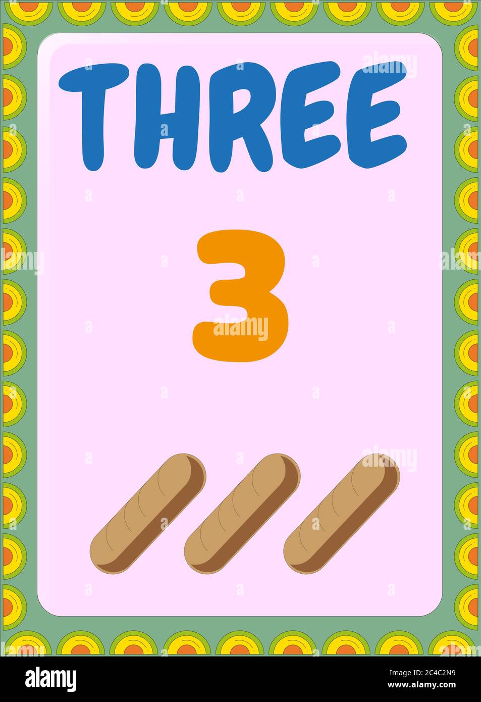 Preschool and toddler math with toast design Stock Vector Image & Art ...