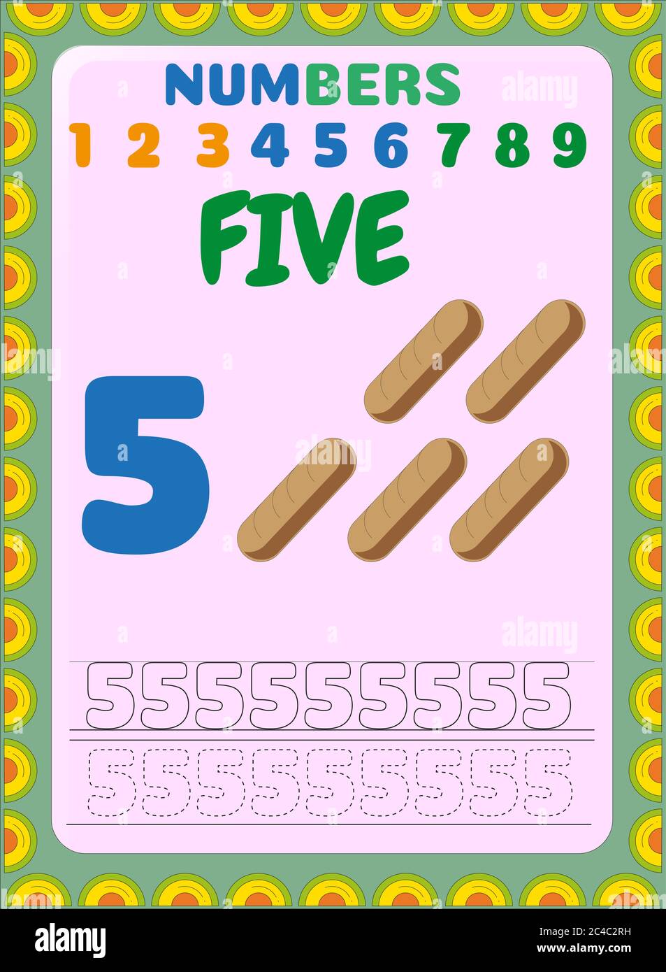 Preschool and toddler math with toast design Stock Vector Image & Art ...