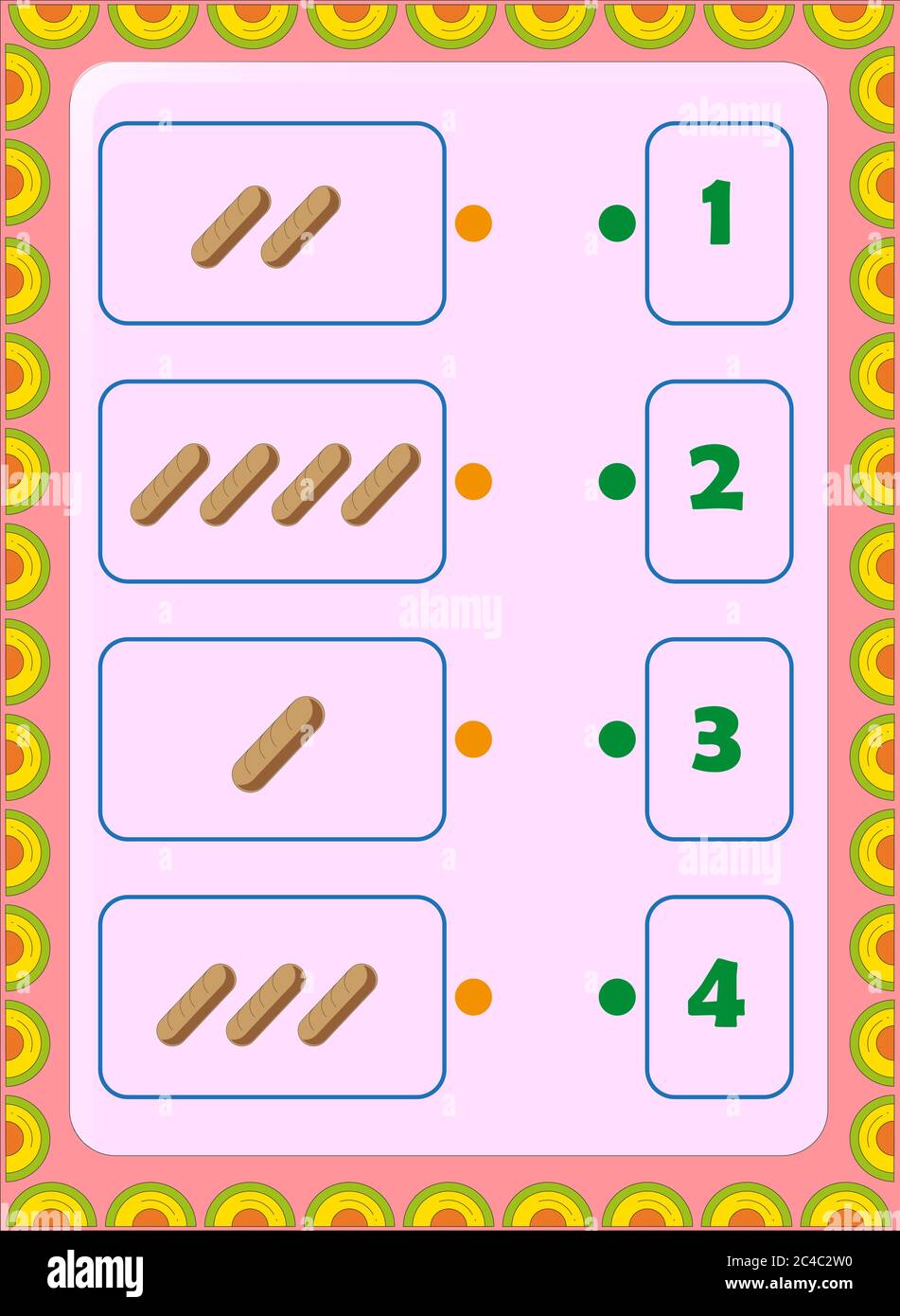 Preschool and toddler math with toast design Stock Vector Image & Art ...