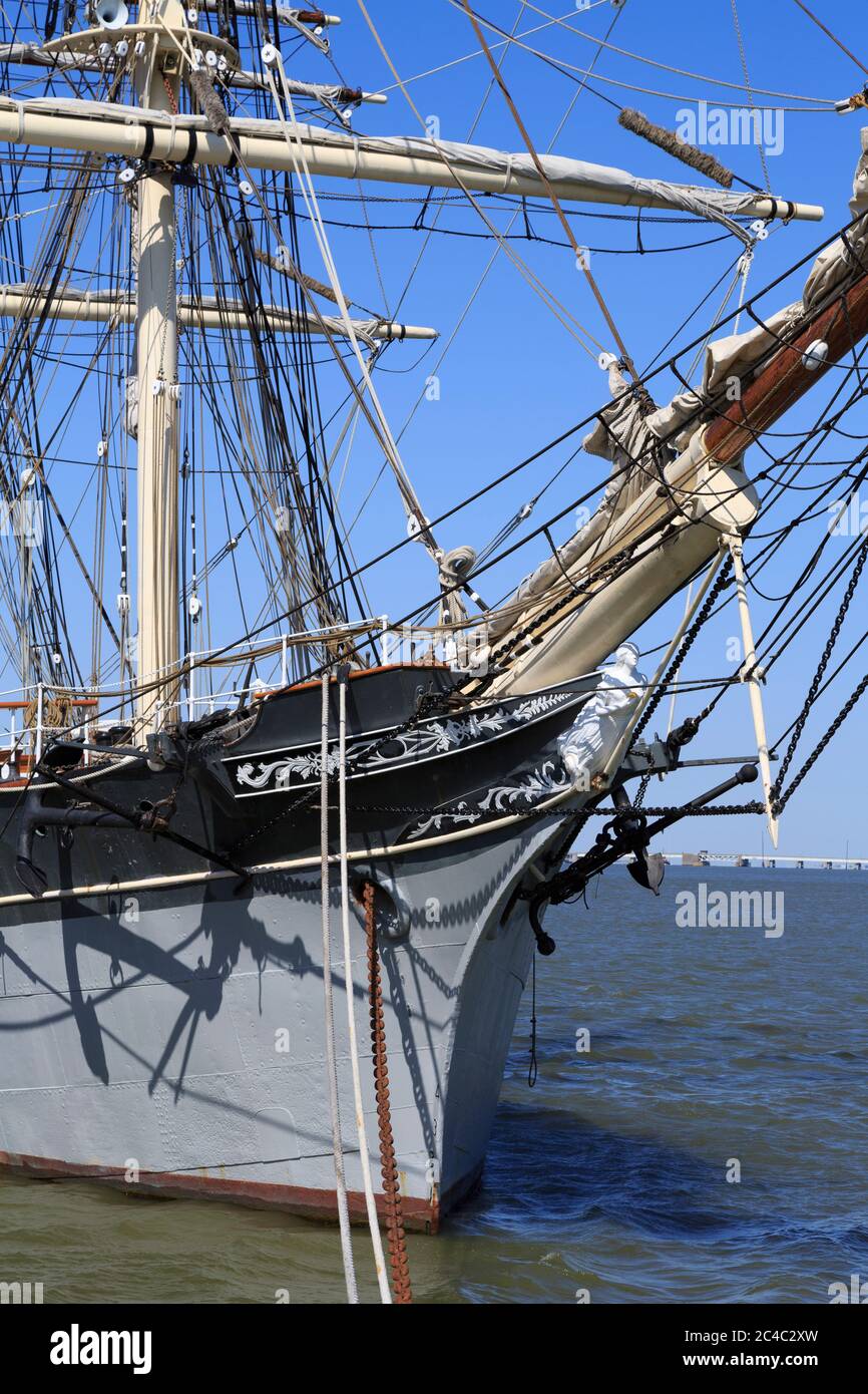 'Elissa' sailing ship at the Texas Seaport Museum,Galveston,Texas,USA ... 'Elissa' sailing ship at the Texas Seaport Museum,Galveston,Texas,USA ...