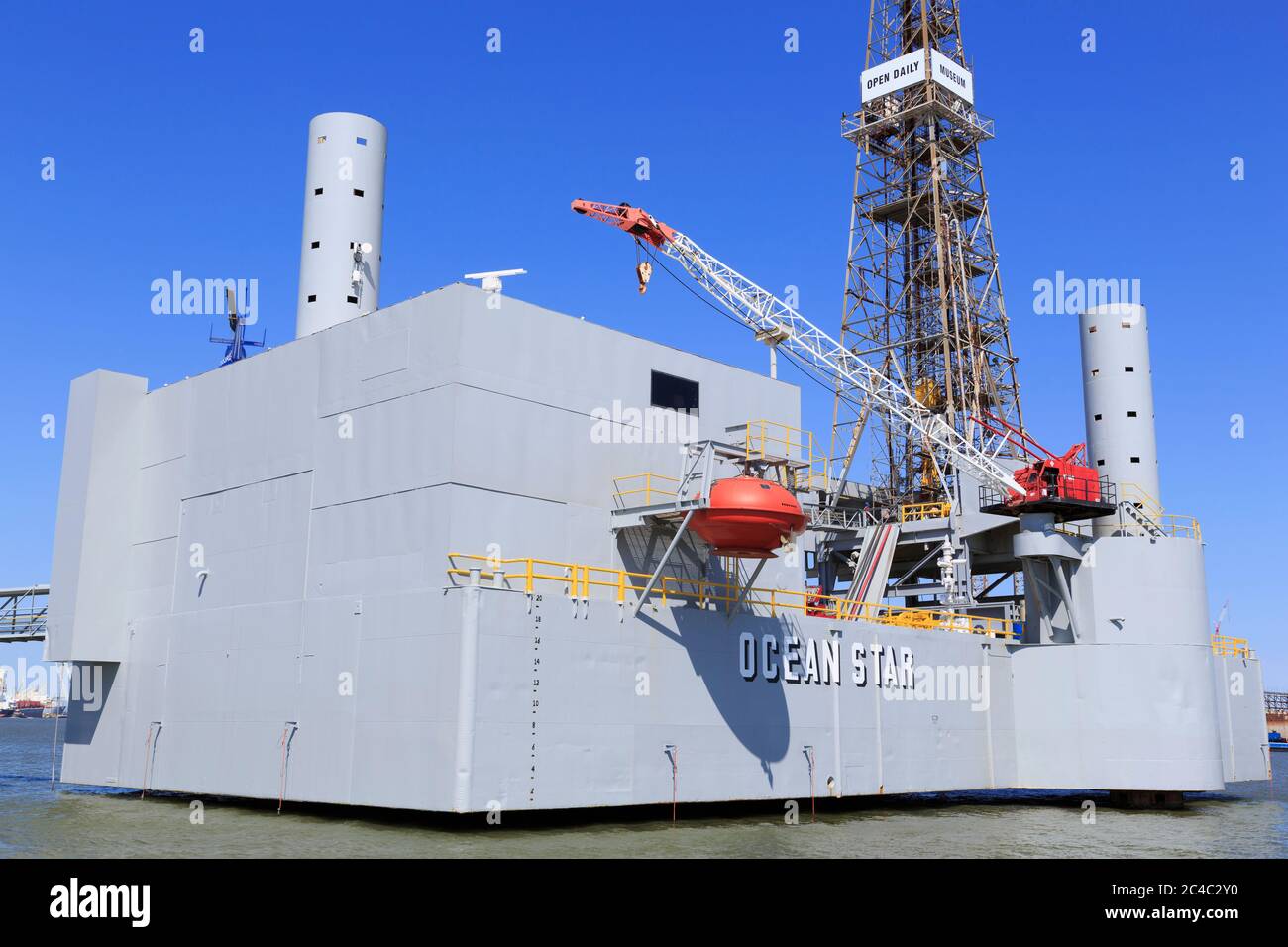 Ocean Star Offshore Energy Center,Galveston,Texas,USA Stock Photo - Alamy