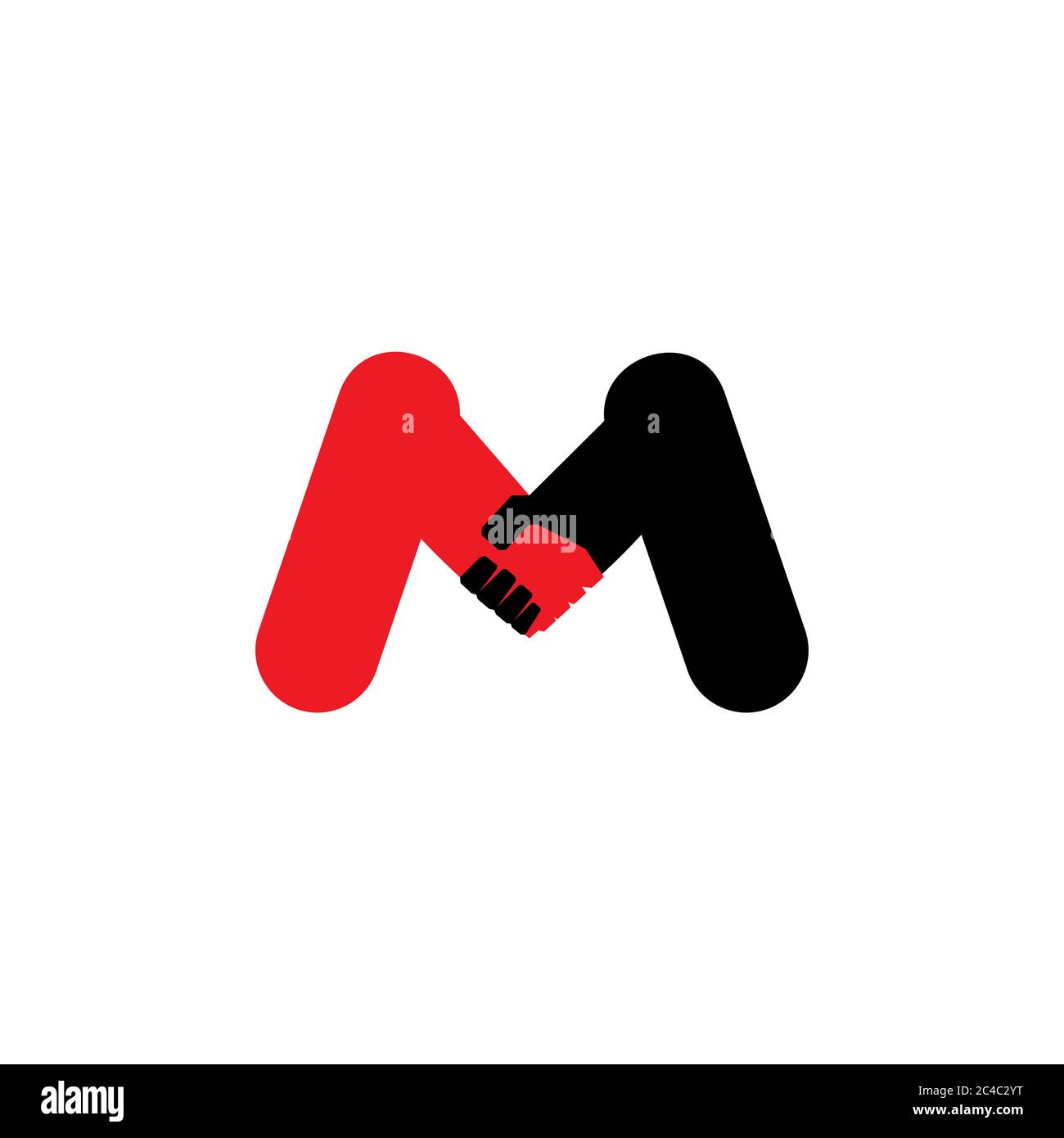 letter m handshake colorful symbol logo vector Stock Vector Image & Art ...