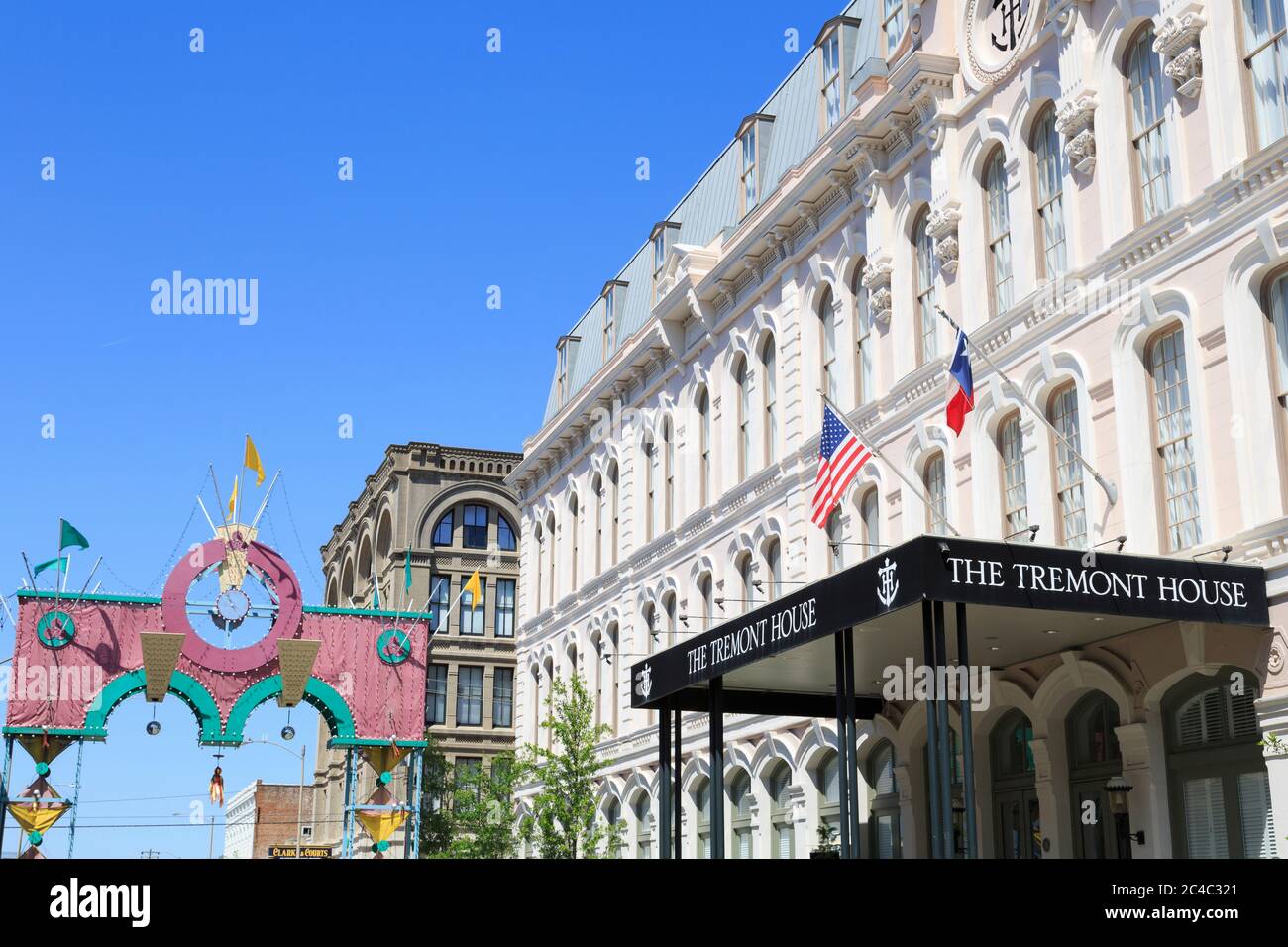 Boone Powell Arch,Historic Strand District,Galveston,Texas,USA Stock ...