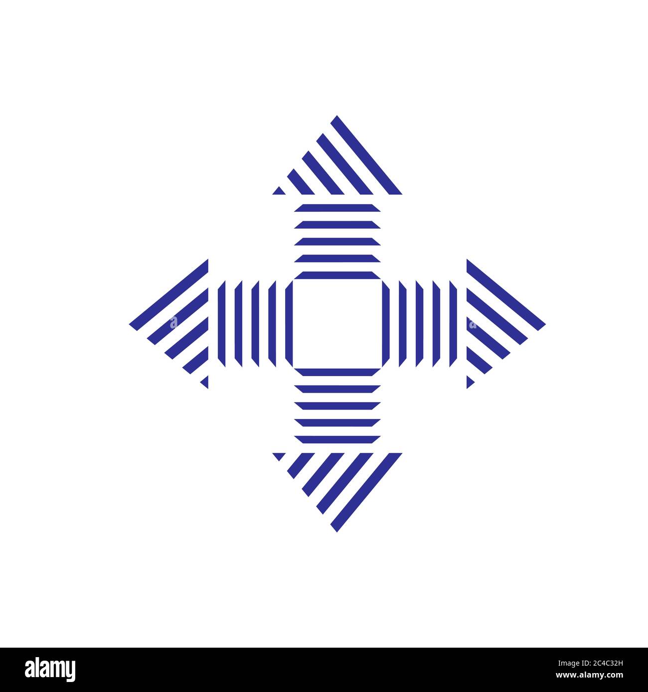 stripes arrows square four direction vector Stock Vector Image & Art ...