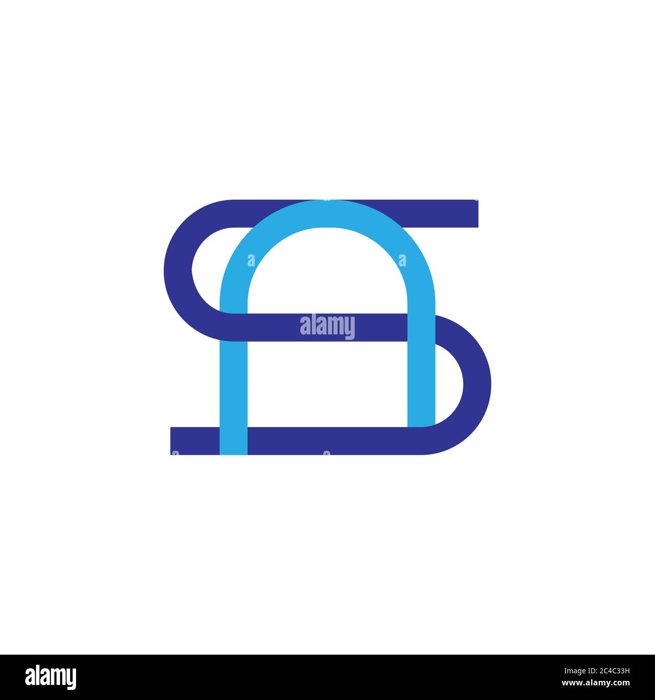 letter sa as simple linked line logo vector Stock Vector Image & Art ...