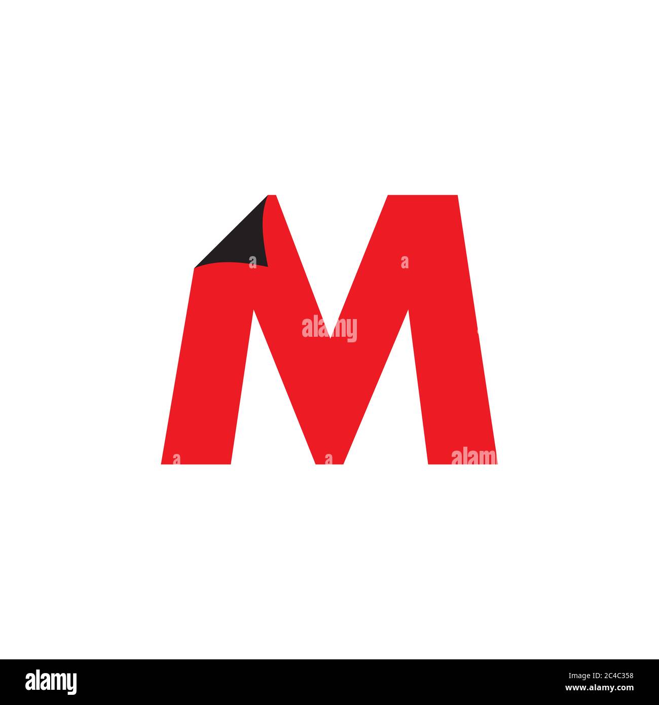 letter m simple paper design logo vector Stock Vector Image & Art - Alamy