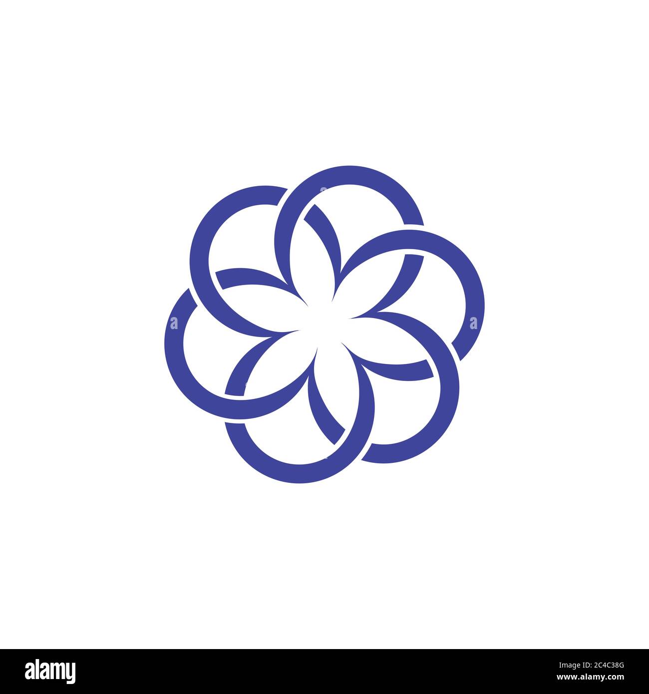 flower curves star symbol logo vector Stock Vector Image & Art - Alamy
