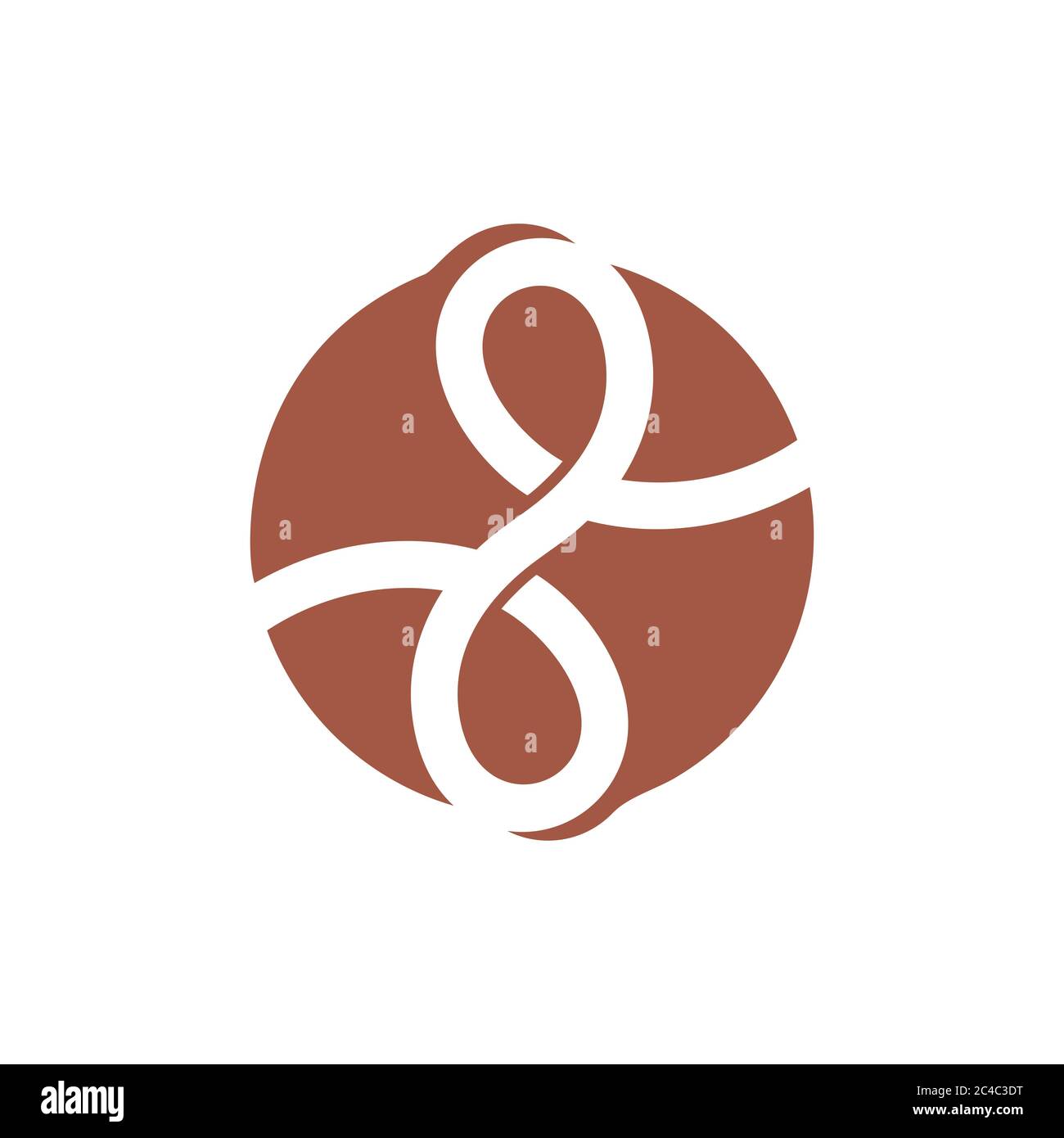 simple linked knot ribbon logo vector Stock Vector Image & Art - Alamy