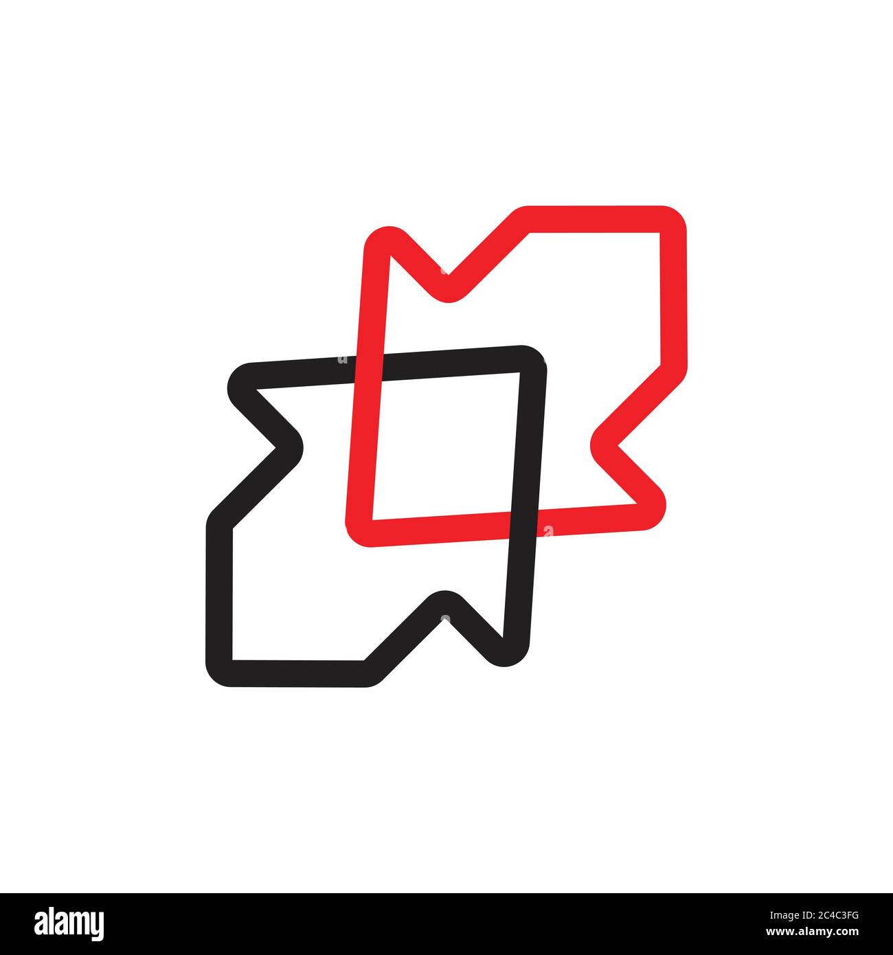 linked arrow logo vector Stock Vector Image & Art - Alamy