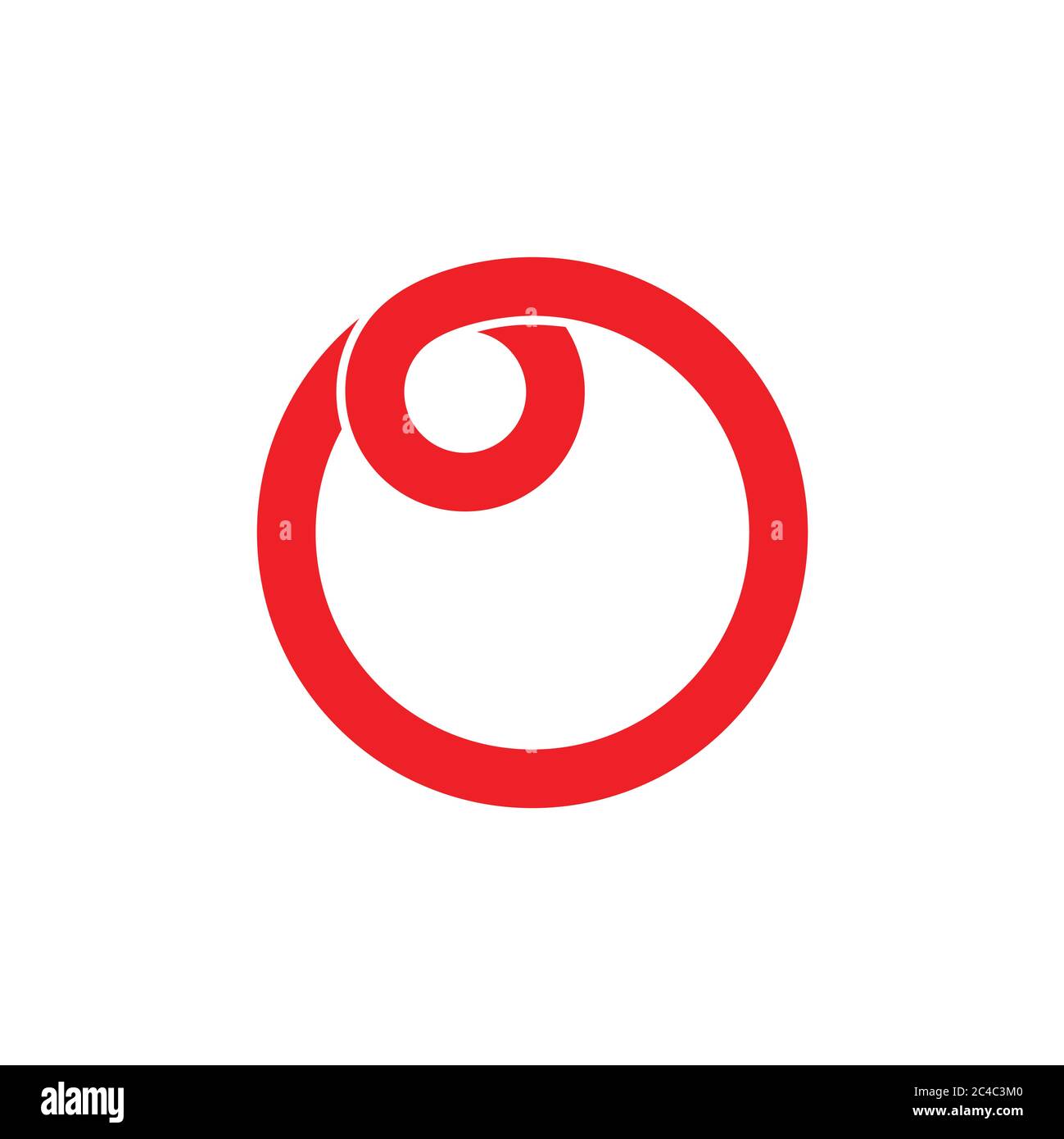 loop overlapping circle curly simple logo vector Stock Vector Image ...