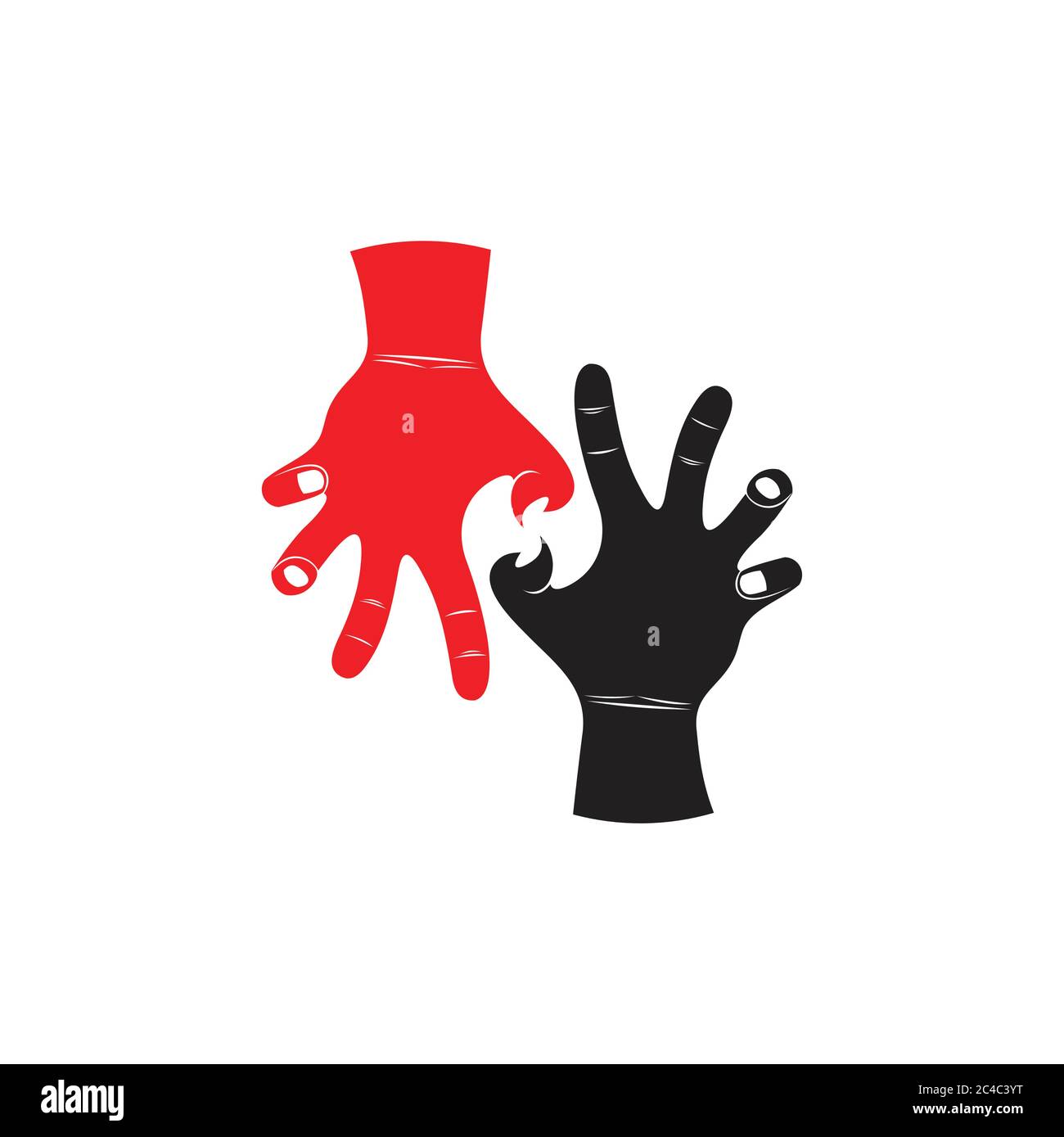 linked grunge violence scary hand symbol decoration vector Stock Vector ...