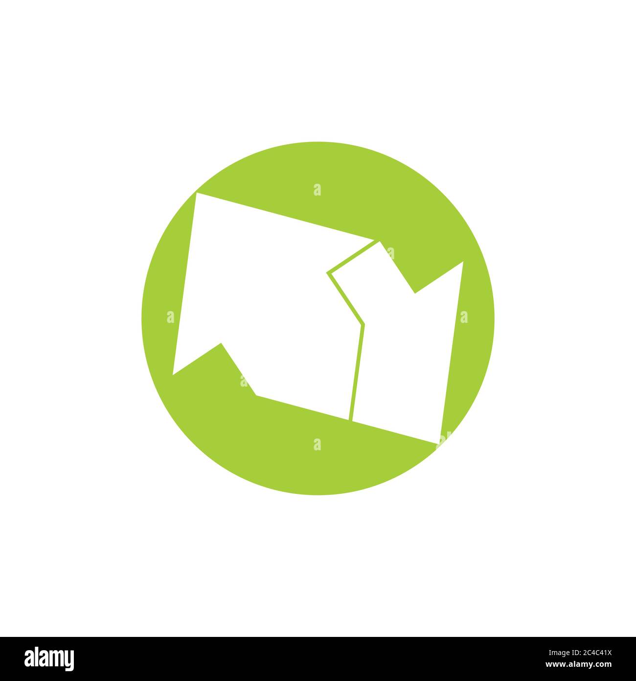 linked geometric arrow logo vector Stock Vector Image & Art - Alamy