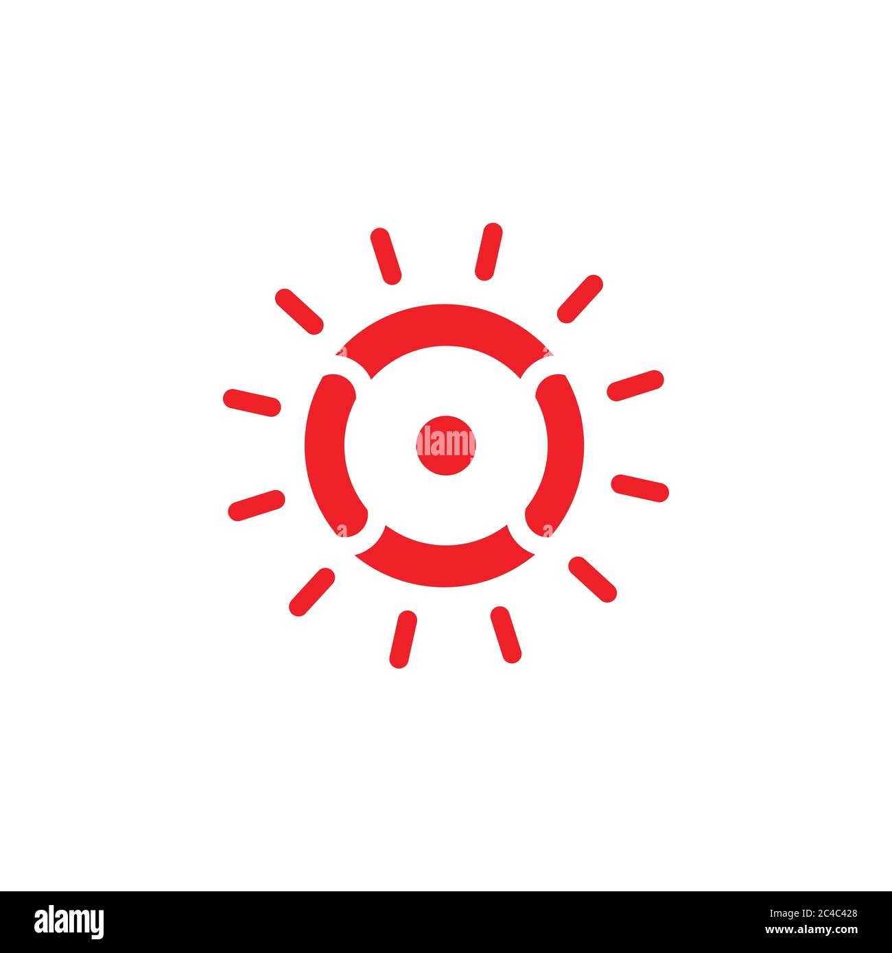 simple geometric sun light simple design vector Stock Vector Image ...