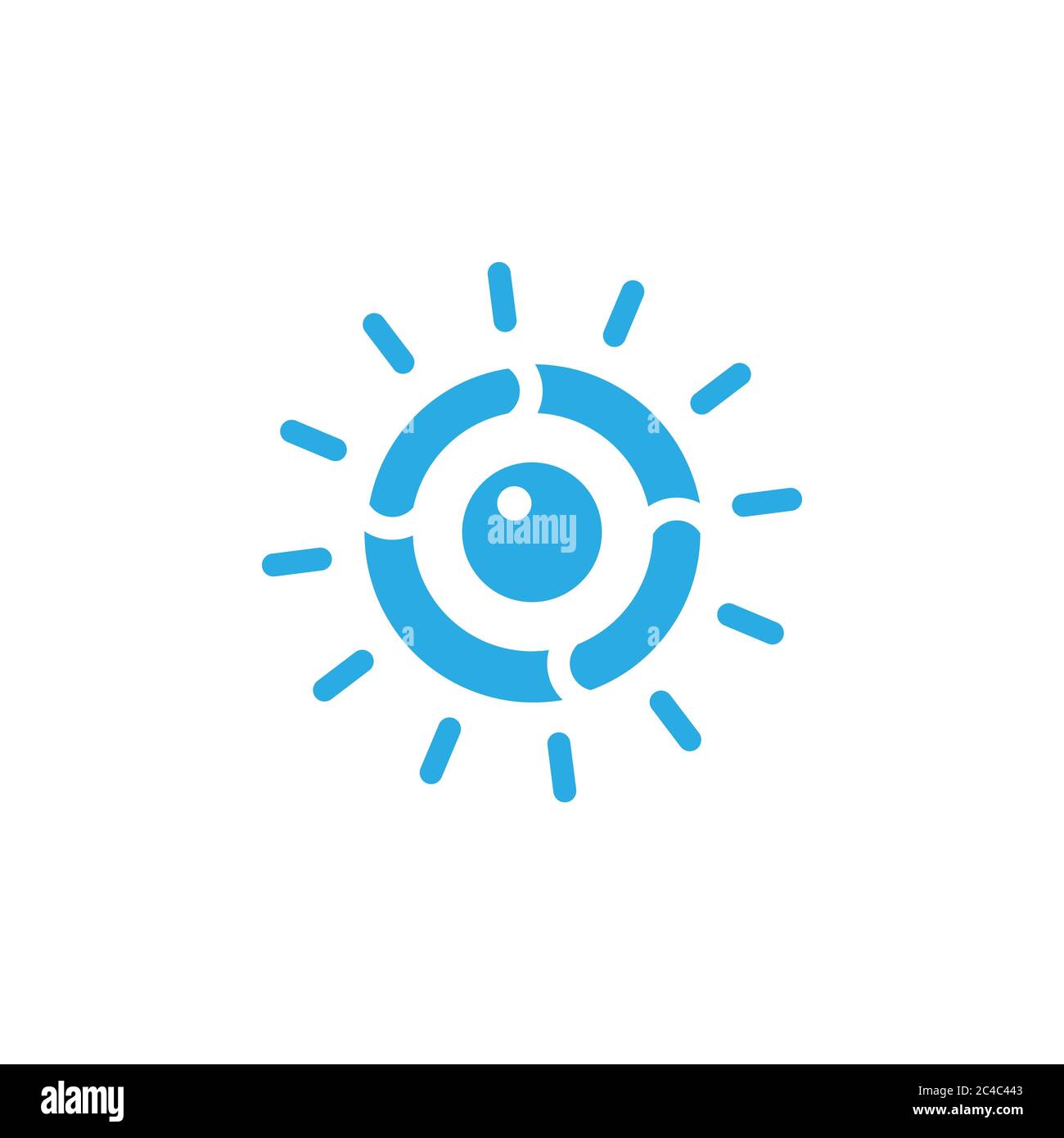 simple geometric sun light simple design vector Stock Vector Image ...