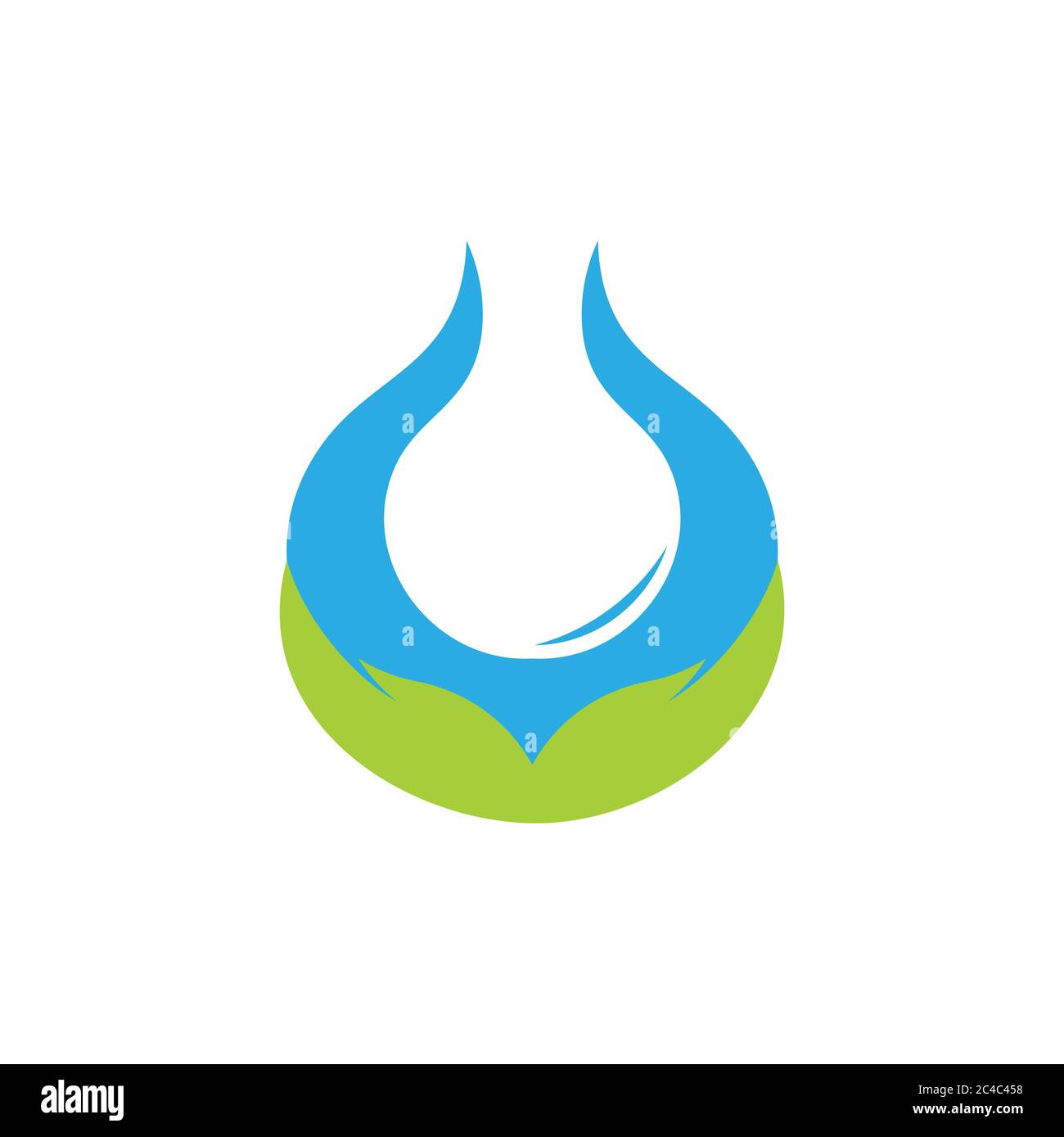 abstract water drop leaf hand care logo Stock Vector Image & Art - Alamy